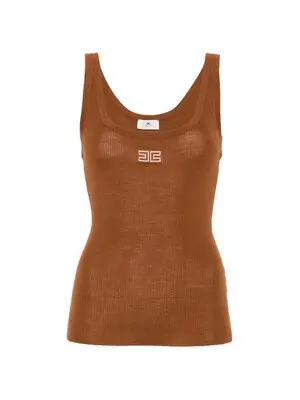 Elisabetta Franchi Wool Top - Brown