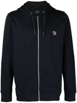 Paul Smith Zebra Logo Cotton Hoodie - Blue