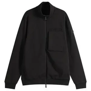 Moncler Fleece Zip Up Jacket - Black