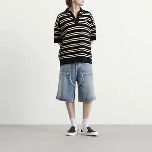 Amiri Ma Stripe Knit Polo