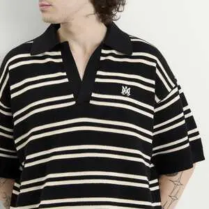 Amiri Ma Stripe Knit Polo