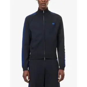 WALES BONNER Crochet-stripe Zip-up Knitted Track Top