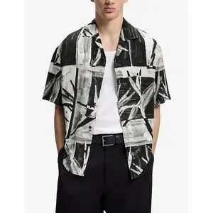 Hugo Oversized Abstract-print Woven Shirt