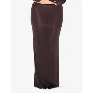 SKIMS Sheer Mid-rise Stretch-modal Maxi Skirt