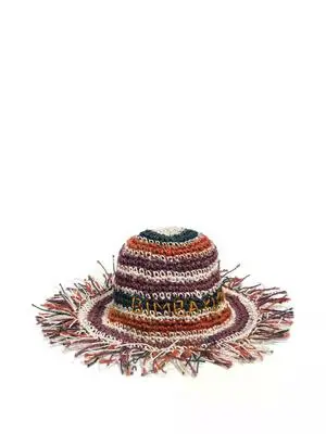 Bimba Y Lola Fringed Striped Sun Hat