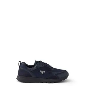 Prada Prax Leather And Fabric Sneakers