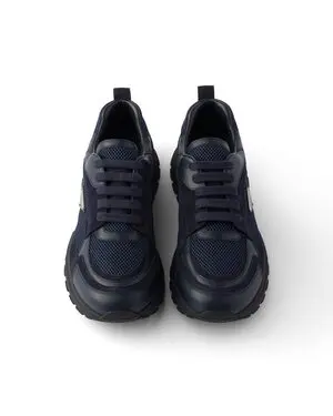 Prada Prax Leather And Fabric Sneakers
