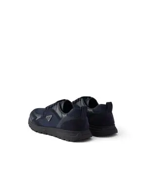 Prada Prax Leather And Fabric Sneakers