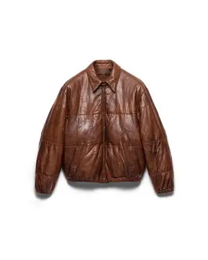 Prada Nappa Leather Jacket - Brandy