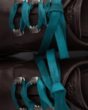Prada Antiqued Leather Lace-up Shoes