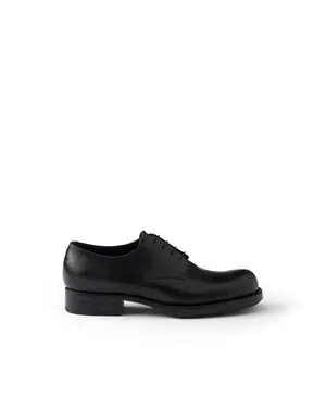 Prada Antiqued Leather Lace-up Shoes