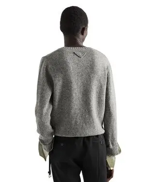 Prada Shetland Wool Scoop-neck Sweater