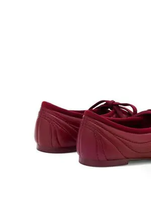 Jw Pei Erika Lace-up Ballet Flats - Red
