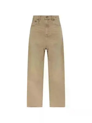 R13 Logo-patch Straight-leg Jeans - Neutrals