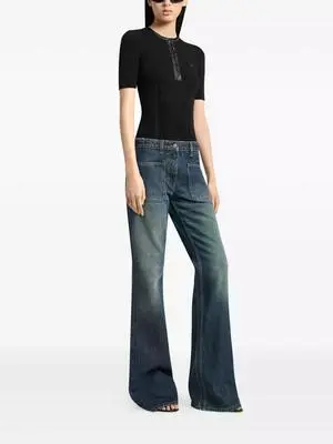COURREGES Embroidered Ac Logo Denim