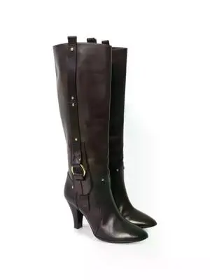 Celine Buckled Leather Boots