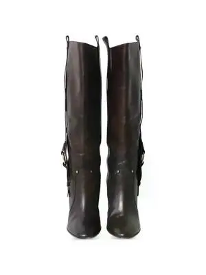 Celine Buckled Leather Boots