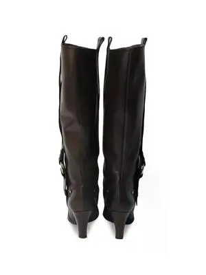 Celine Buckled Leather Boots