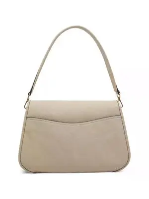 Michael Kors Medium Holmes Leather Shoulder Bag - Neutrals