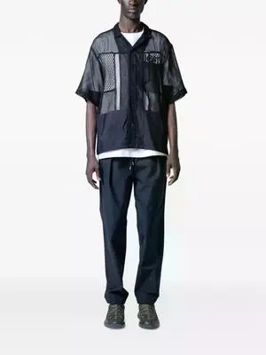 YOSHIOKUBO Patchwork Mesh Shirt