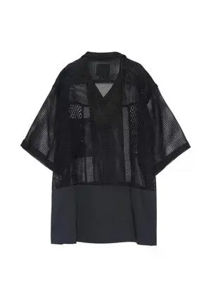 YOSHIOKUBO Patchwork Mesh Shirt
