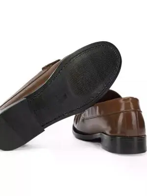 ALOHAS Rivet Leather Loafers