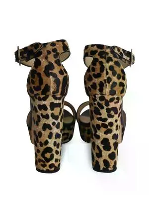JIMMY CHOO Holly Animal-print Platform Sandals
