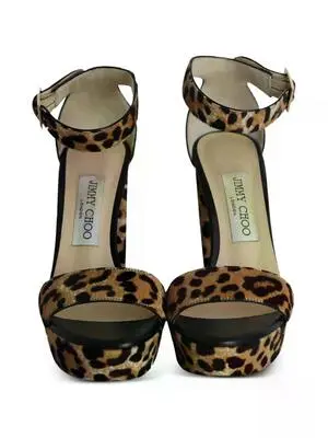 JIMMY CHOO Holly Animal-print Platform Sandals