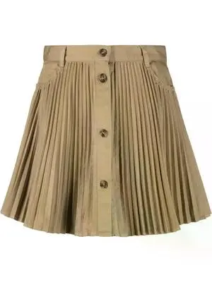 Red Valentino Pleated Mini Skirt - Brown