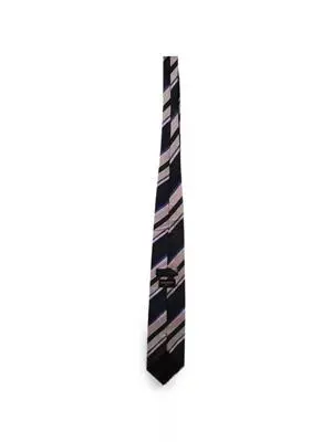 Balmain Striped Tie - Blue
