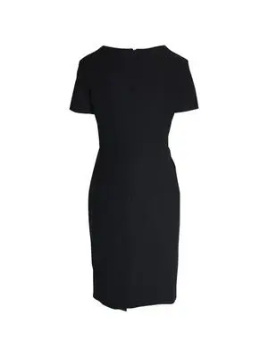 Giorgio Armani Draped Sheath Dress - Black