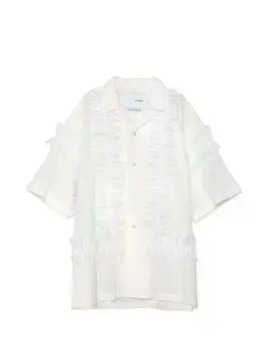 YOSHIOKUBO Ruffle-trimmed Short-sleeve Shirt
