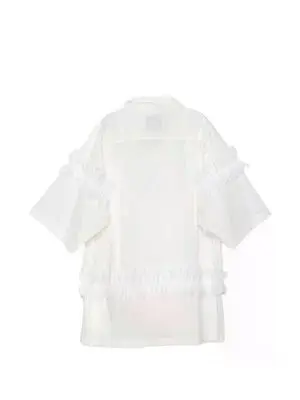 YOSHIOKUBO Ruffle-trimmed Short-sleeve Shirt