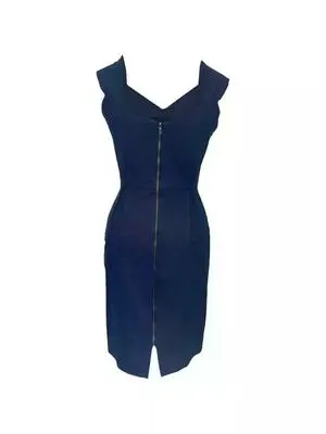 Roland Mouret V-neck Tailored Mini Dress - Blue