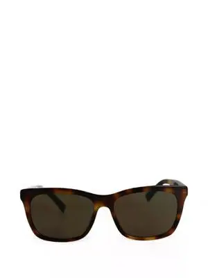 Gucci Tortoiseshell-effect Rectangle-frame Sunglasses - Brown