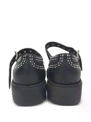 Dior Embellished Leather Ballet Flats With Buckle Detail