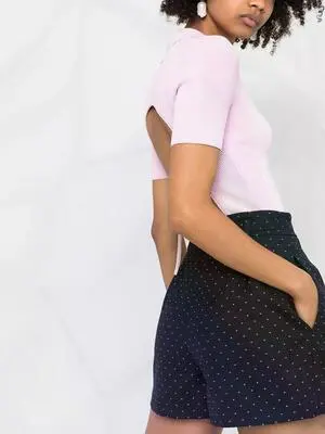 Red Valentino Dotted High-waisted Belted Skort