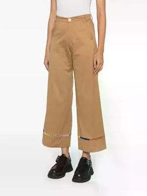 MII Crochet-trim Cotton Trousers