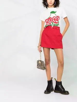 Red Valentino Dotted Belted Shorts