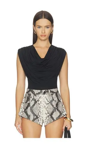 Lapointe Cowl Neck Bodysuit In . Also - Black