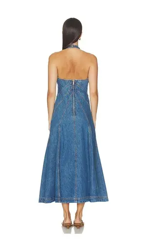 Cult Gaia Rowyn Denim Maxi Dress