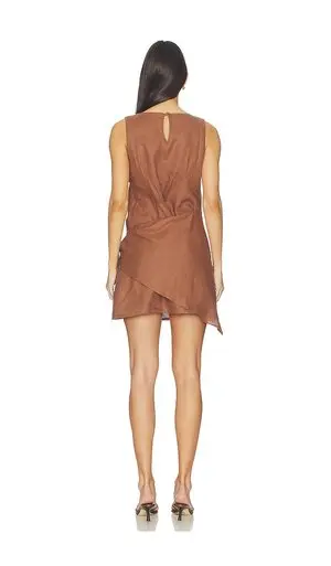 Faithfull The Brand Souline Mini Dress - Chocolate