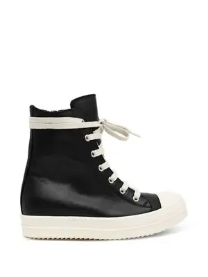 Rick Owens Leather Sneakers - Black