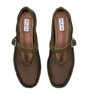 Alaïa Suede Mesh Espadrilles