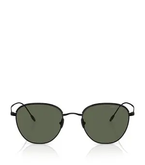 Giorgio Armani Rounded Square Sunglasses - Black