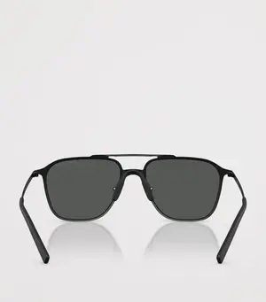 Giorgio Armani Metal Aviator Sunglasses
