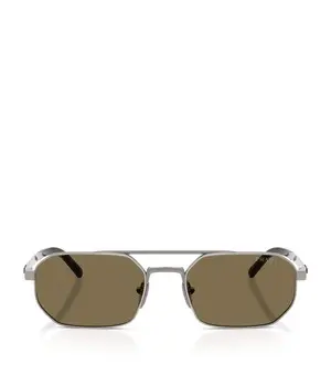 Prada Metal Irregular Sunglasses - Grey