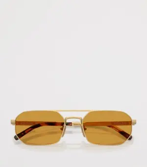 Prada Metal Irregular Sunglasses