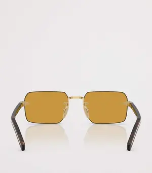 Prada Rimless Rectangle Sunglasses