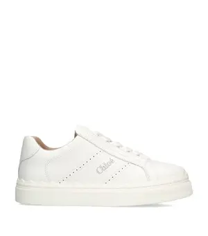 Chloé Leather Lauren Sneakers - White